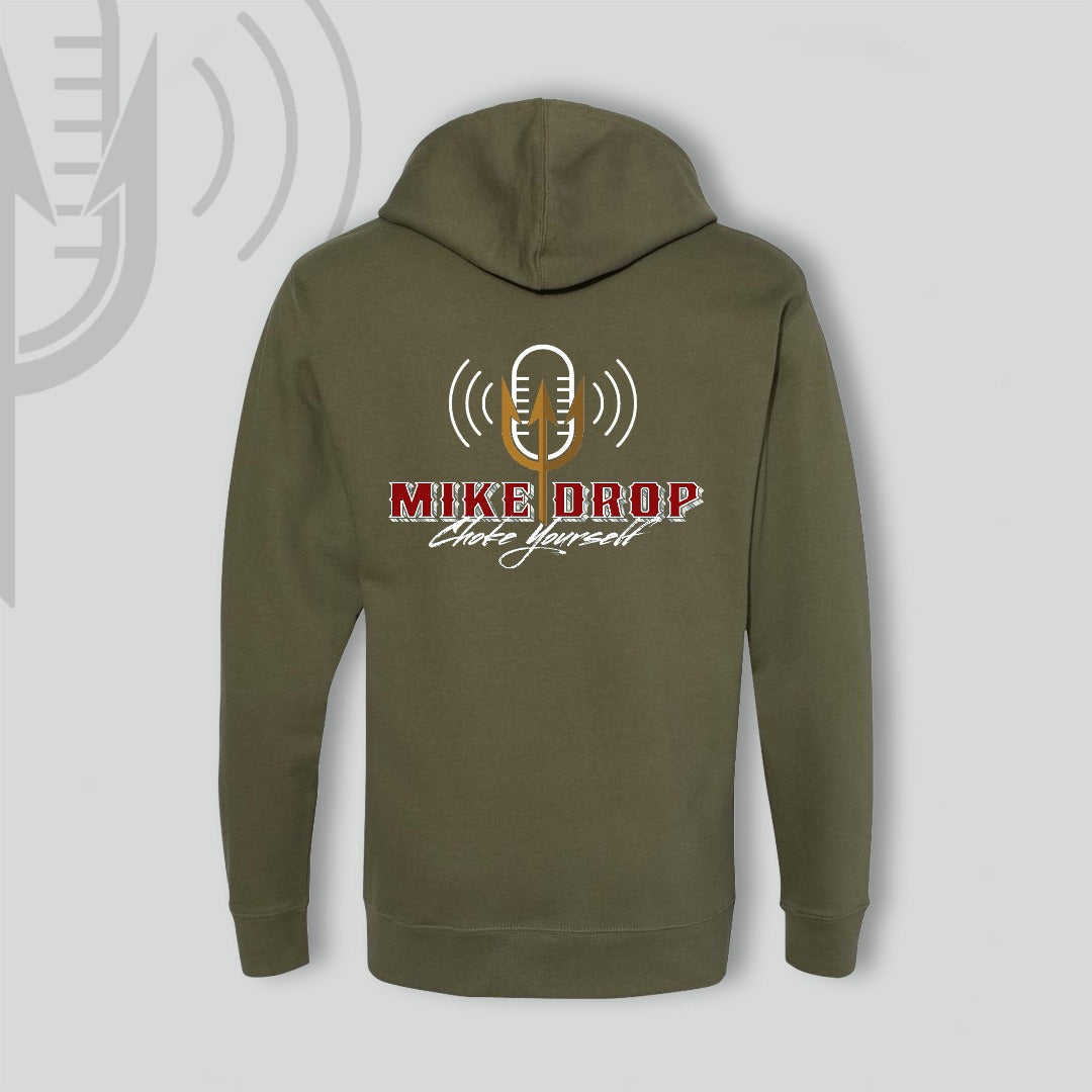 Mike Drop Traditional Pullover Hoodie - Olive – Mike Ritland Shop